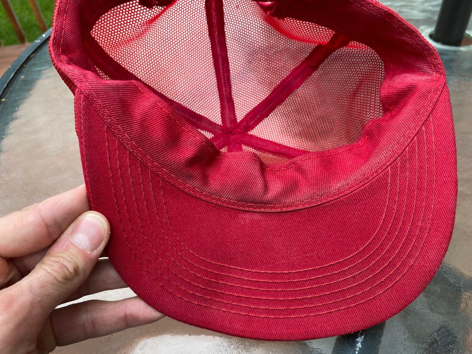 VTG Late 70's FMC Fire Apparatus Red Mesh Trucker Hat… - Gem