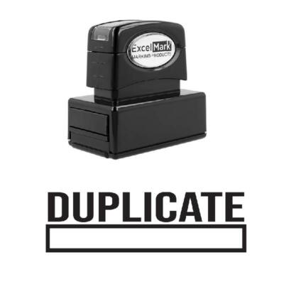 Box DUPLICATE Stamp - Pre-Inked / Black | eBay