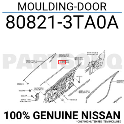 808213TA0A Genuine Nissan MOULDING-DOOR 80821-3TA0A | eBay