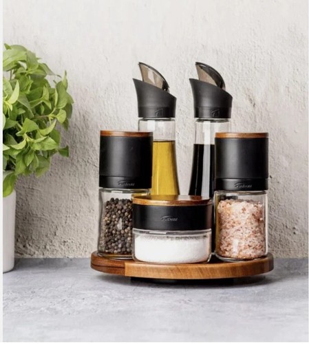 Trudeau Lazy Susan Seasoning Station 6-Piece Set | eBay