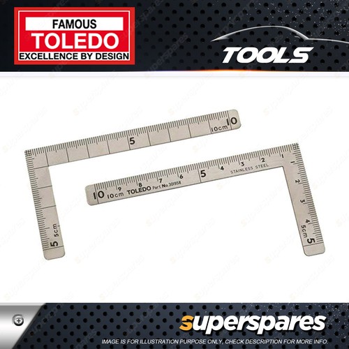 Toledo stainless steel Mini Square Metric & Rule 100 x 50mm width 10mm ...