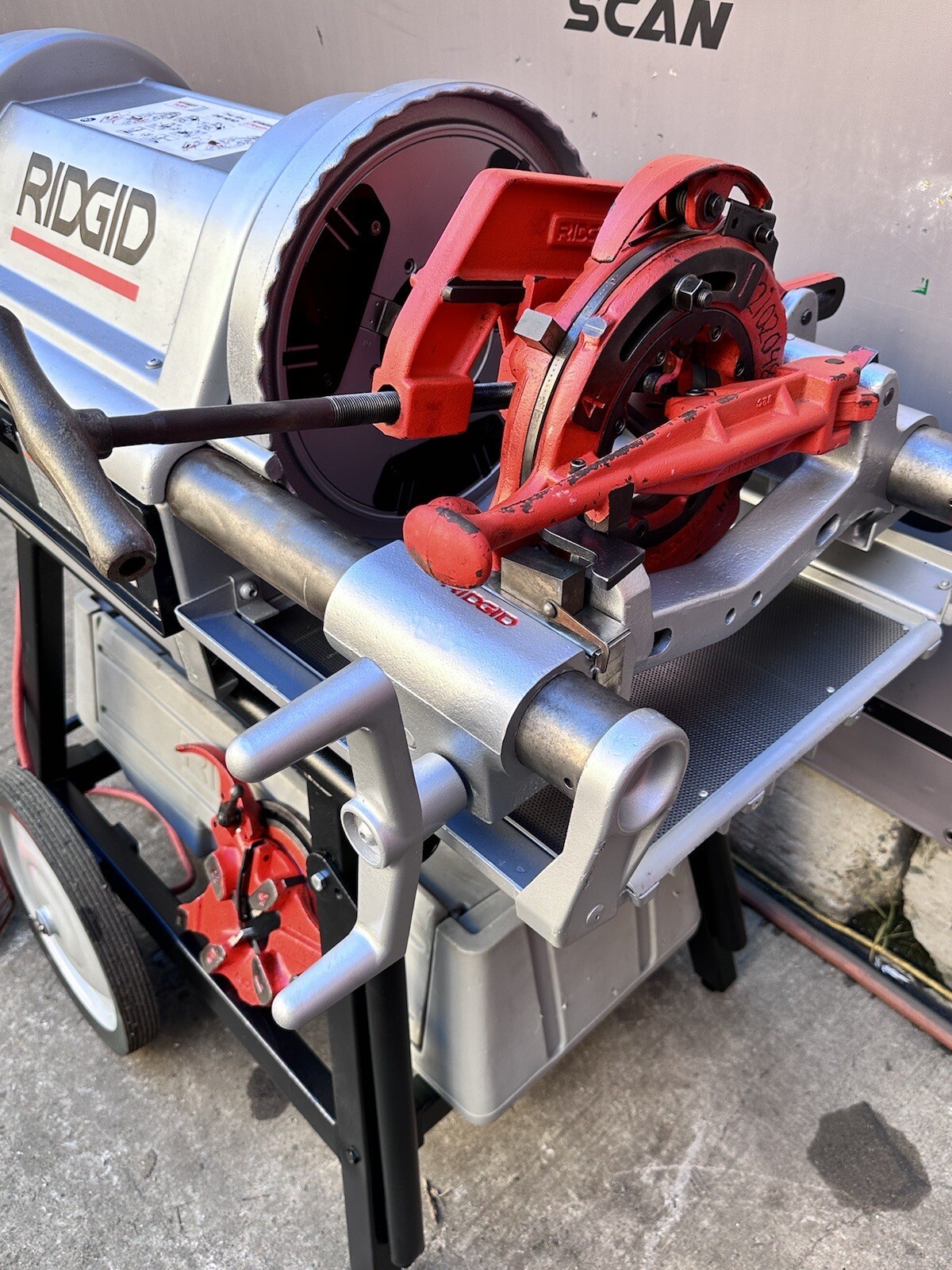 Ridgid 1224 Pipe Threader Threading Machine 4” Pipe Threader Capacity ...
