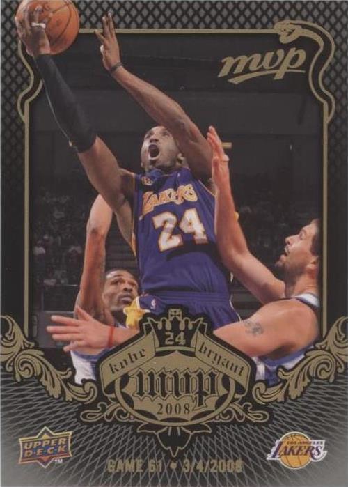 2008-09 Upper Deck MVP - Kobe Bryant Mvp Kobe Bryant #KB-61 Black ...