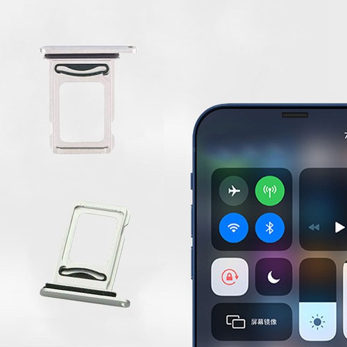 For iPhone 12 13 Pro Max Dual Sim Cards Holder Tray Nano Waterproof ...