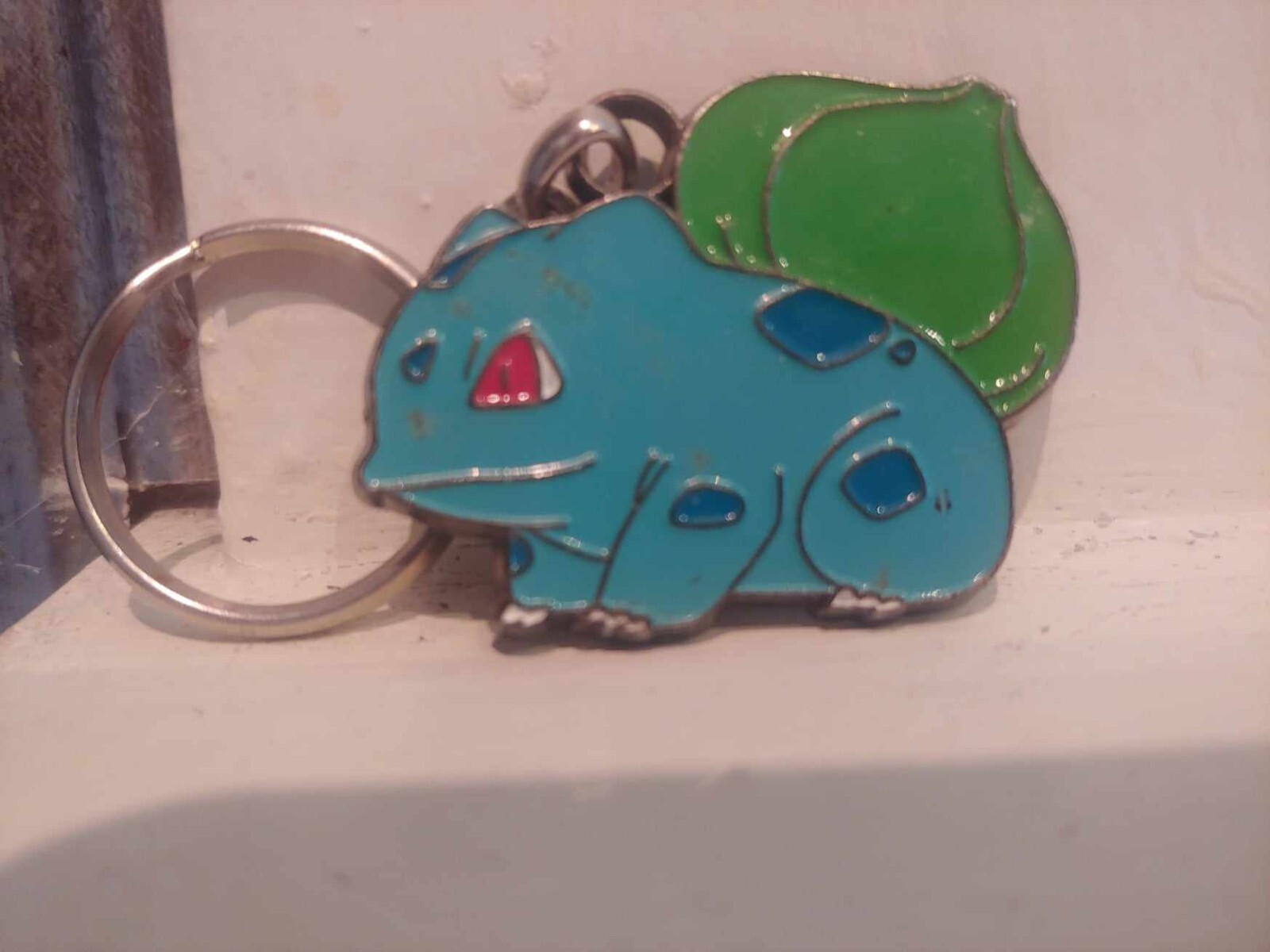 Vintage 1998 POKEMON Nintendo BULBASAUR Creature Enamel Metal Key Chain ...