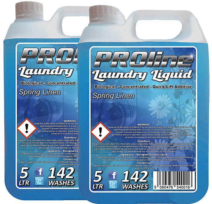 Proline Bio Laundry Liquid Spring Linen (284 WASHES) 2 x 5L 284 Washes ...