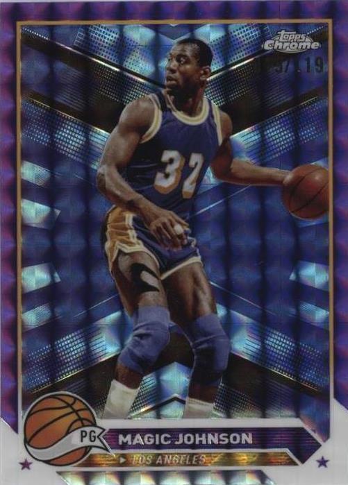2023-24 Topps Chrome - Magic Johnson #97 Purple Geometric Refractor ...