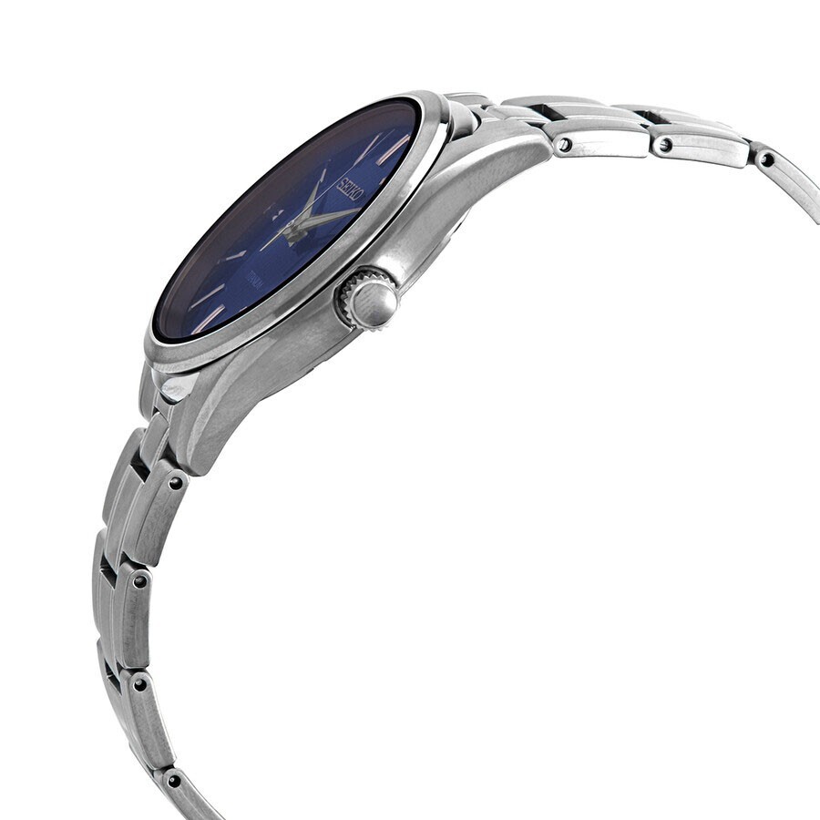 Seiko Men's Essentials Blue Dial Titanium Quartz Watch - SUR373P1 NEW ...