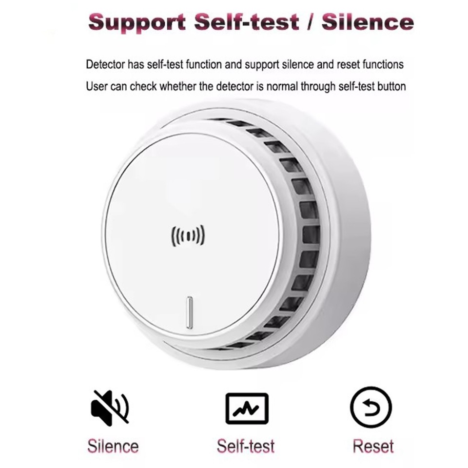Smoke Alarm with Battery Home Fire Alarm Smoke Detector & Sensor 10 ...