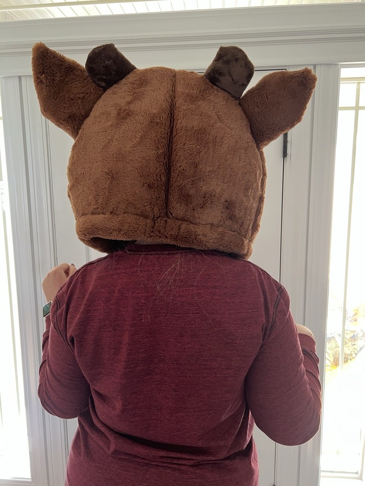 CHRISTMAS COSTUME Rudolph Reindeer Mask Dan Dee Collectors Big Greeter ...