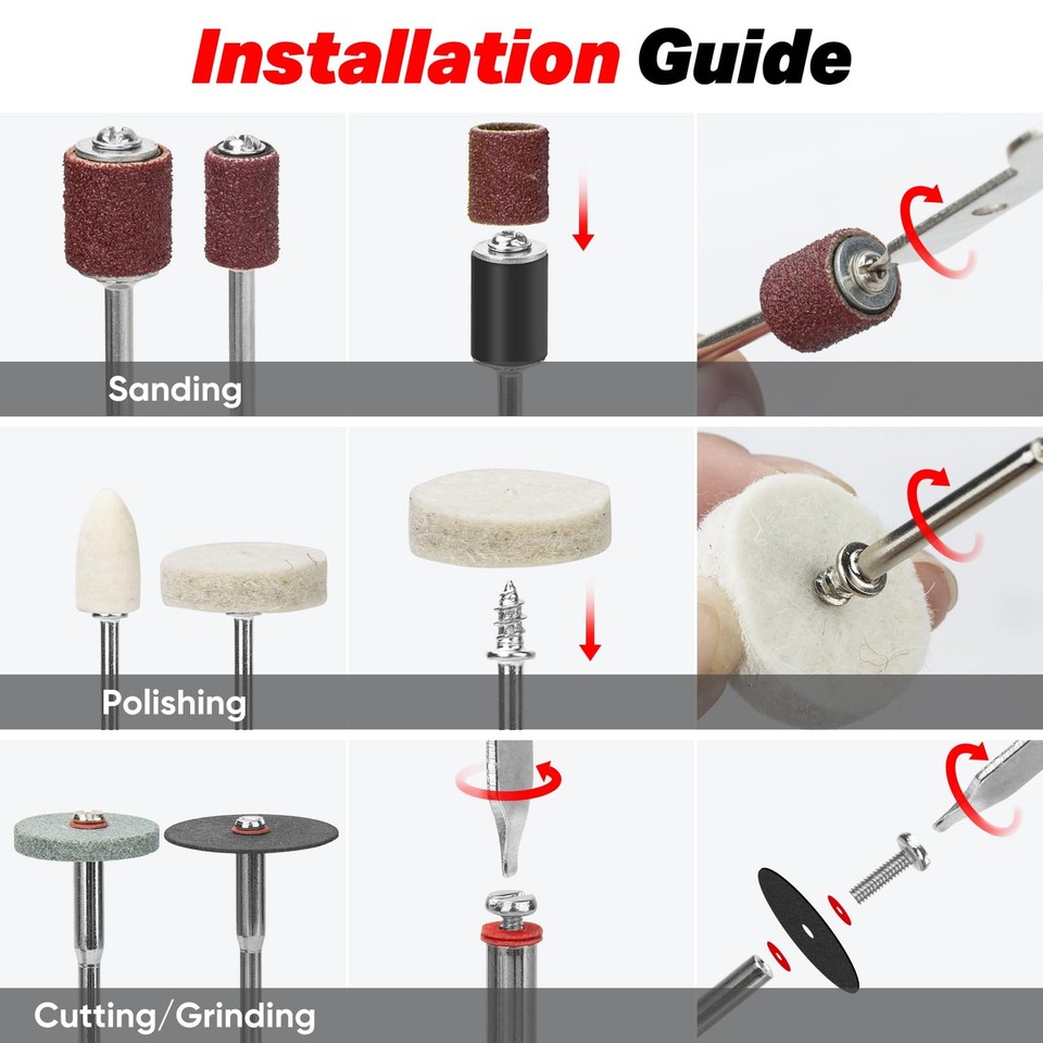 508-Piece Rotary Tool Accessories Kit, Universal Rotary Tool Bits for ...