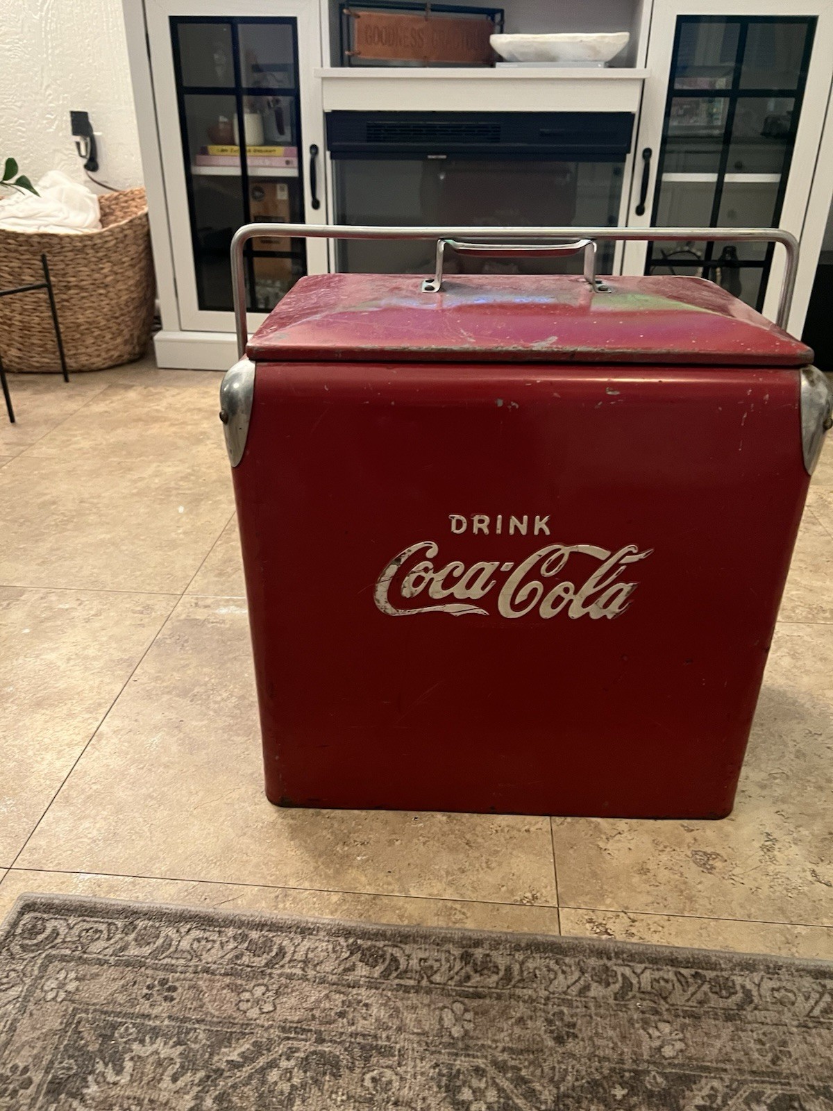 Coca-Cola Vintage 1950s Ice Box/Red/Metal Original Paint Job With ...