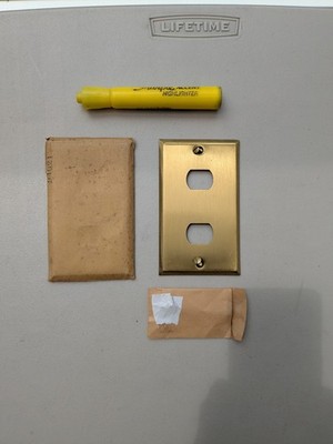 Vtg Brass Dual Despard Light Switch Wall Plate + 2 Brass Screws: NIB | eBay