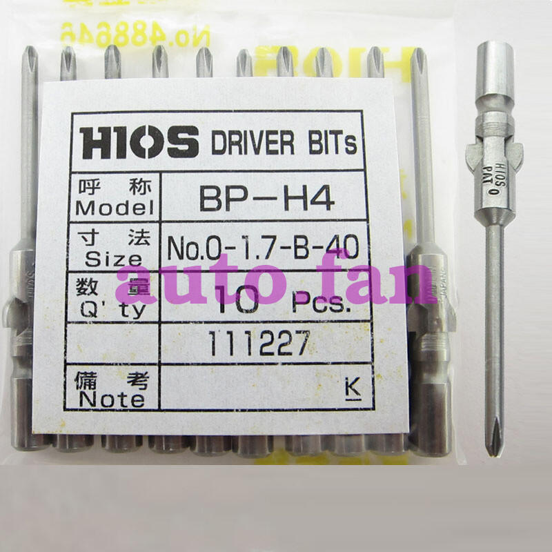 10PCS good grip speed HIOS batch mouth BP-H4-No.0-1.7-B-40 screwdriver ...