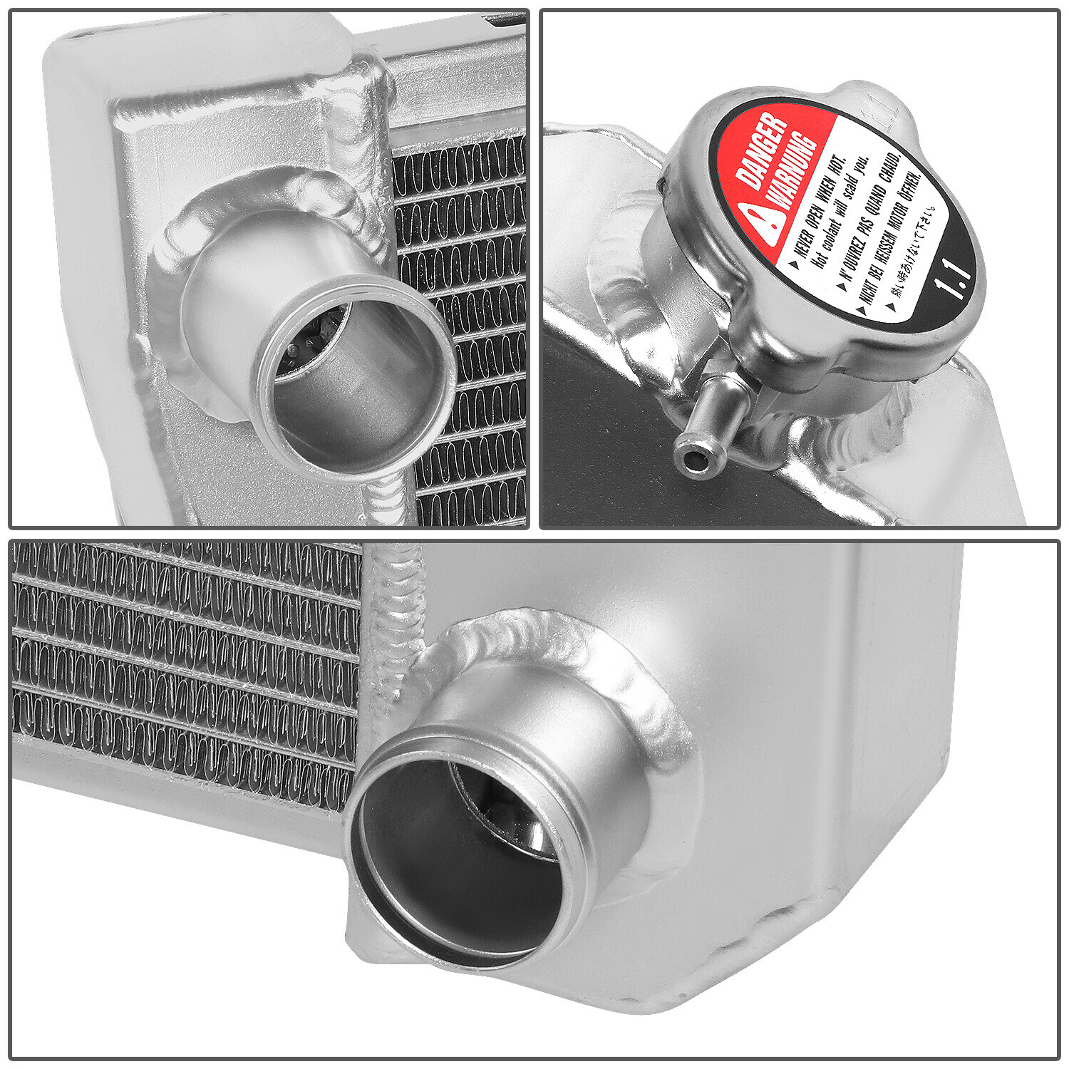 FOR 1971-1988 CHEVY SMALL BLOCK CAMARO SBC l6/V6 3-ROW FULL ALUMINUM ...