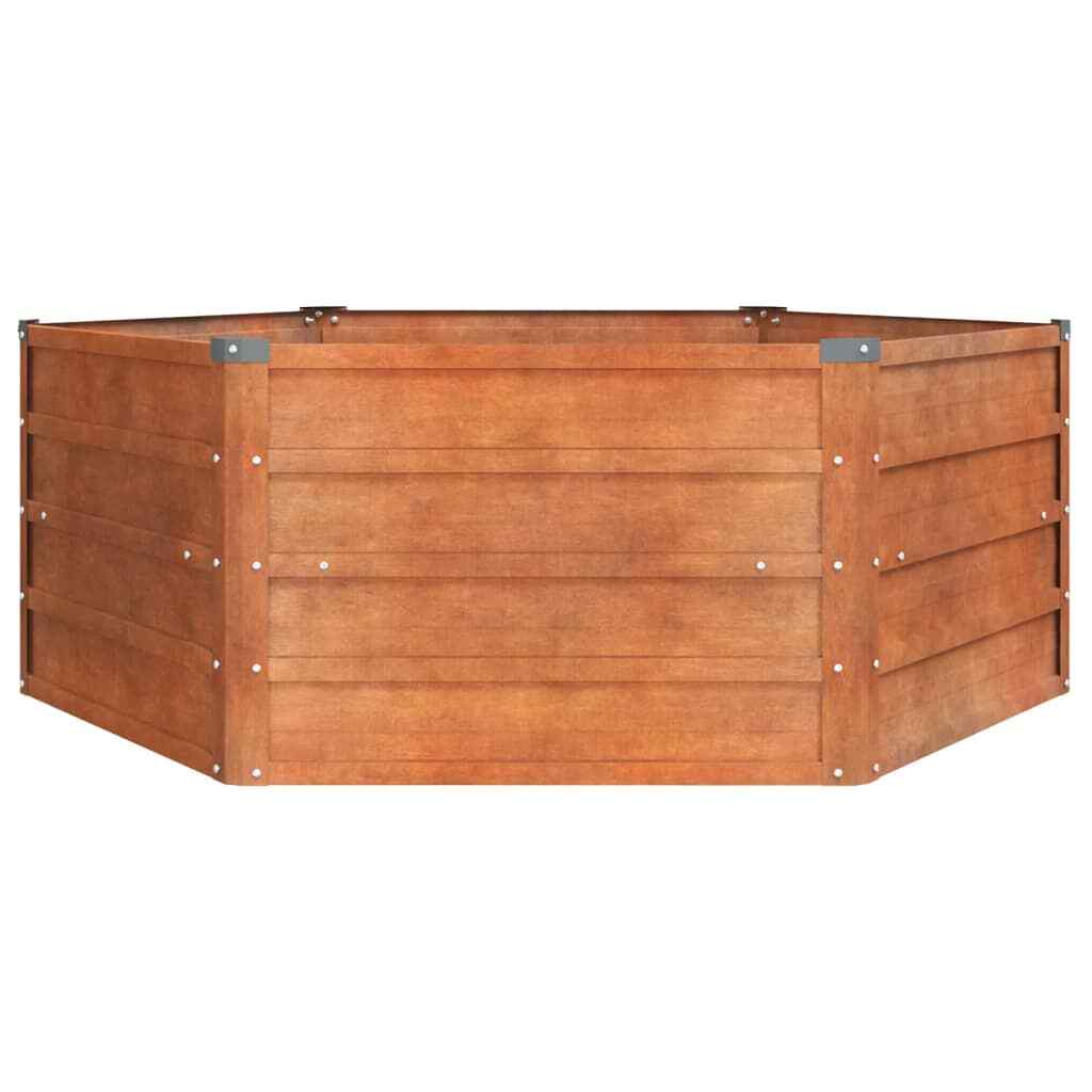 Garden Raised Bed Rusty 129x129x45 Corten Steel M0O2 | eBay