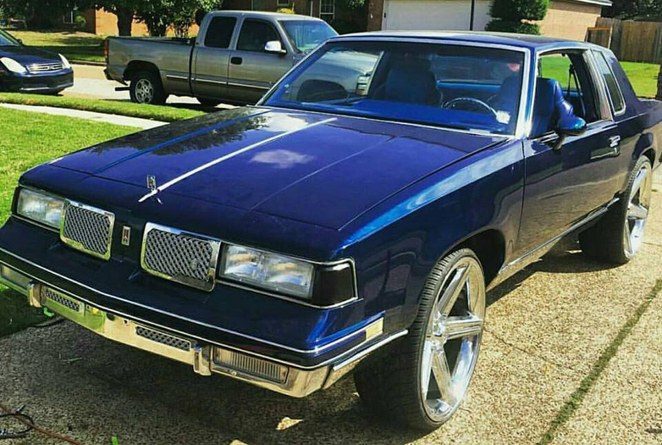 1987-1988 Olds Cutlass Euro Clip chrome grill dual weave mesh grille ...