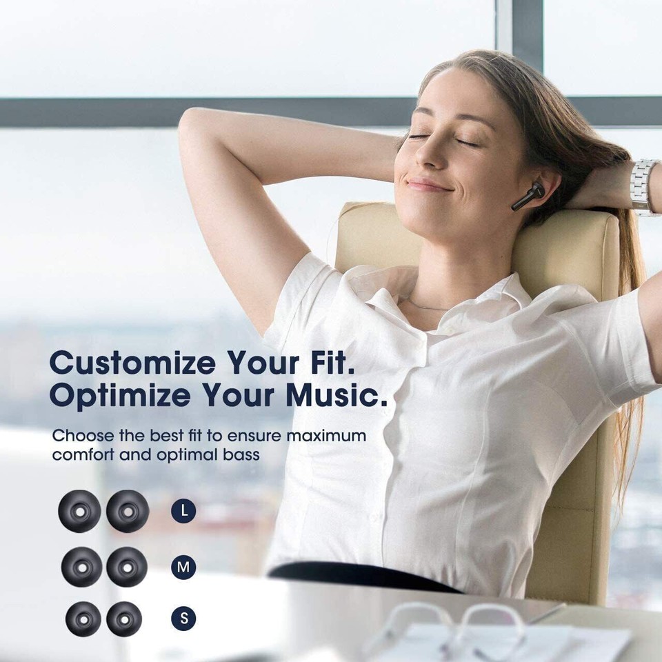 Mpow M9 Wireless Earbuds in Ear 4-Mic Noise Cancelling Call, Bluetooth ...