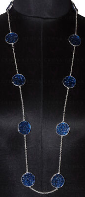 Swiss Blue Topaz Color Stone Chain In In Silver For Girls & Women ...