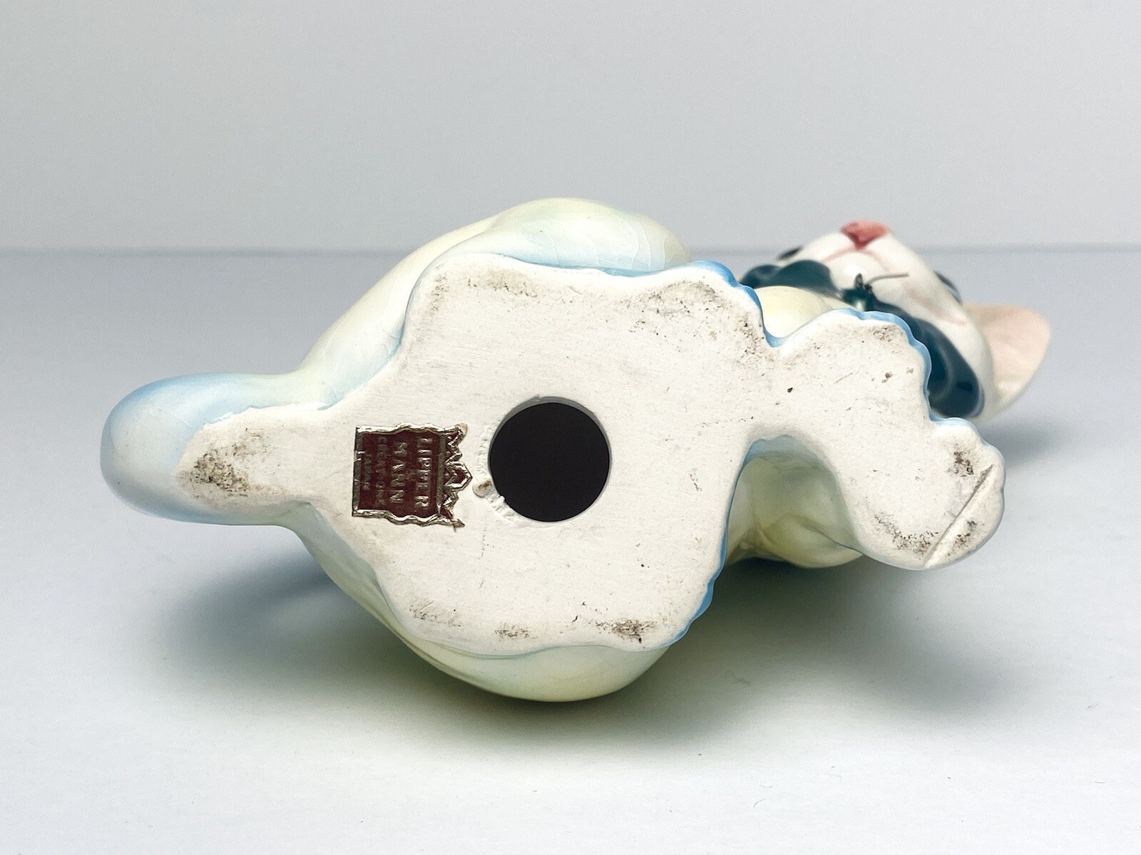 Lipper Mann Cat Figurine 1950s Japan Ceramic Blue Yellow Striped Bow ...
