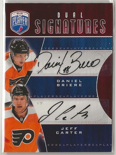 2009-10 Be A Player Signatures Duals #S2BC Daniel Briere Jeff Carter ...
