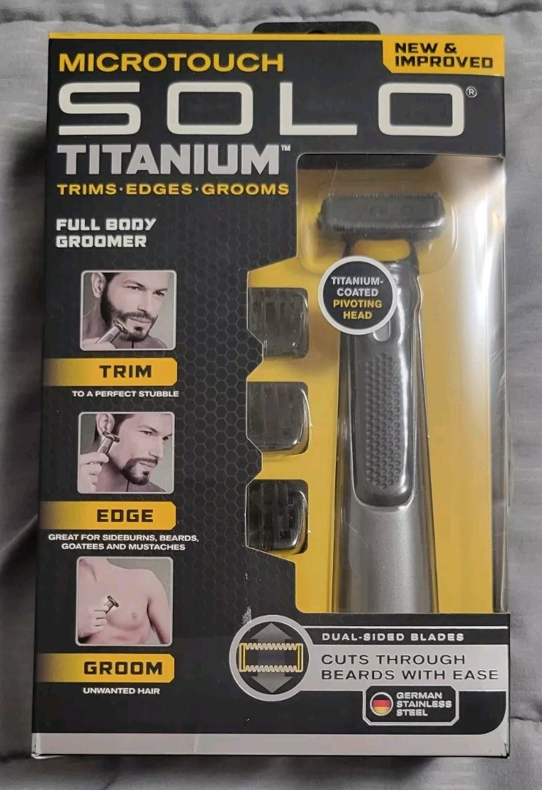 Micro Touch Solo Titanium Grooming Trimmer for Men - Black for sale ...