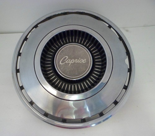 68-69 CHEVROLET CAPRICE ALUMINUM 14" WHEEL HUBCAP CENTER CAP CHROME ...