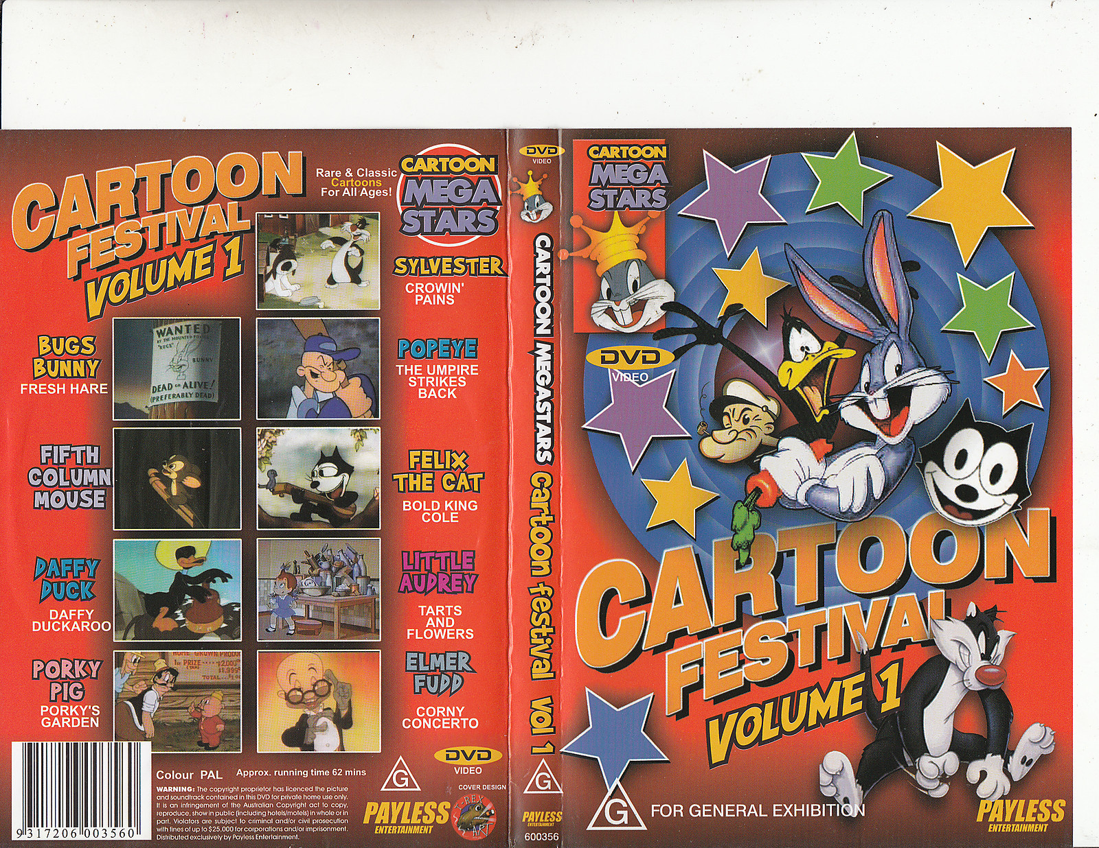 Cartoon Mega Stars-Cartoon Festival:vol 1-9 Episodes-2003-Animated-DVD ...