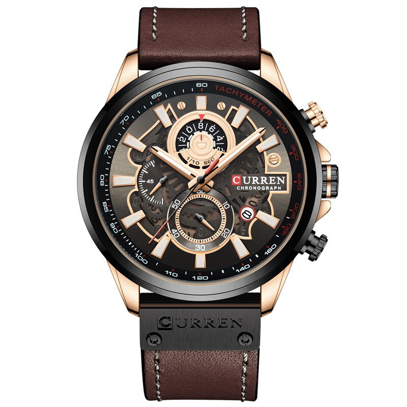 Male Wrist Analog Business Time Date Elegant Quartz Sub-dials Big Dial ...