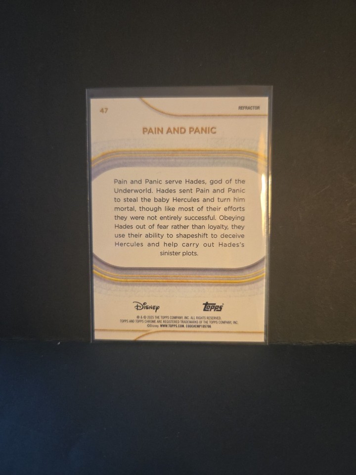 2025 Topps Chrome Disney Pain And Panic 47 Refractor | eBay