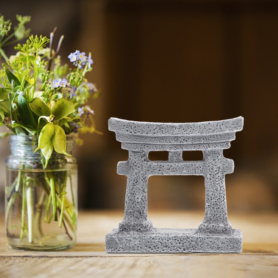 Miniature Resin Japanese Torii Gate Doll Mini Resin Decor Torii Gate ...