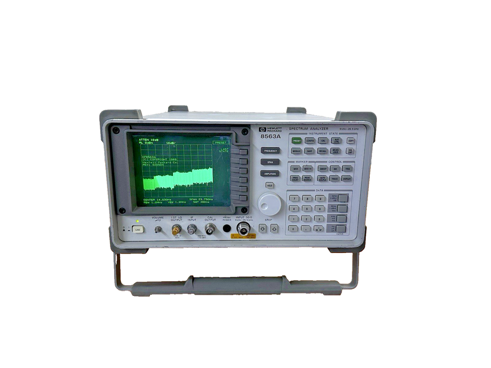 Hewlett Packard HP 8563A Spectrum Analyzer opt 026 9 kHz - 26.5 GHz ...