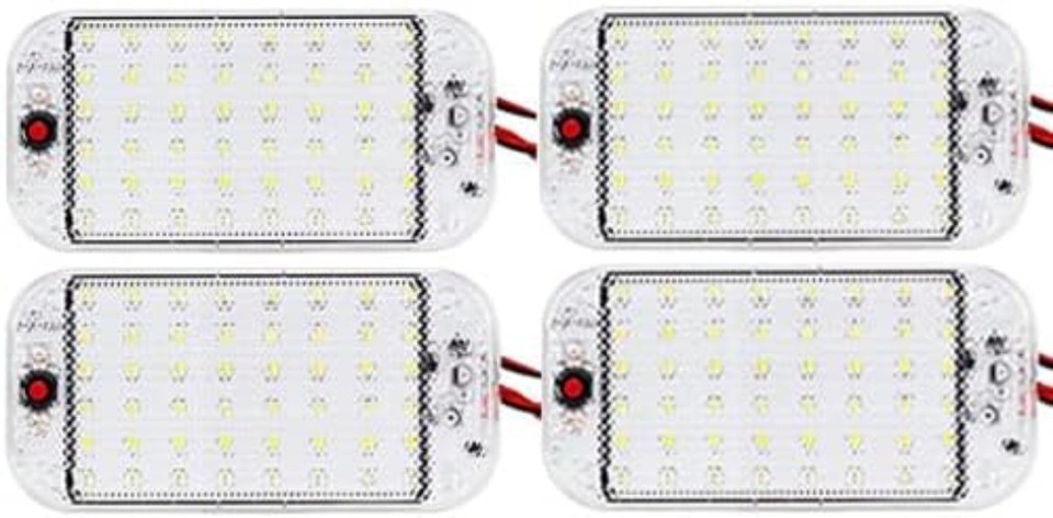 12V Interior LED Lights with ON/Off Switch - 5W Daylight 500LM ...