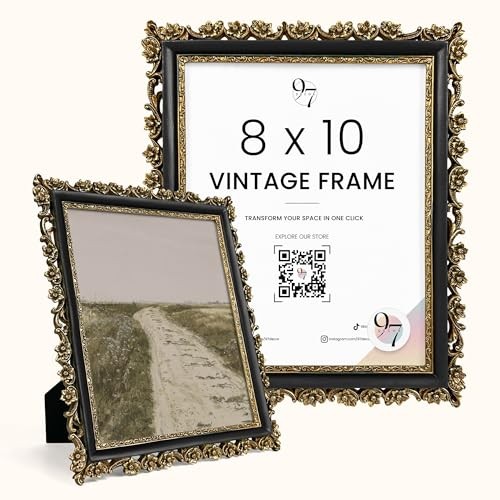 Black And Gold Picture Frame - Black Vintage Picture Frames 8x10 Black ...