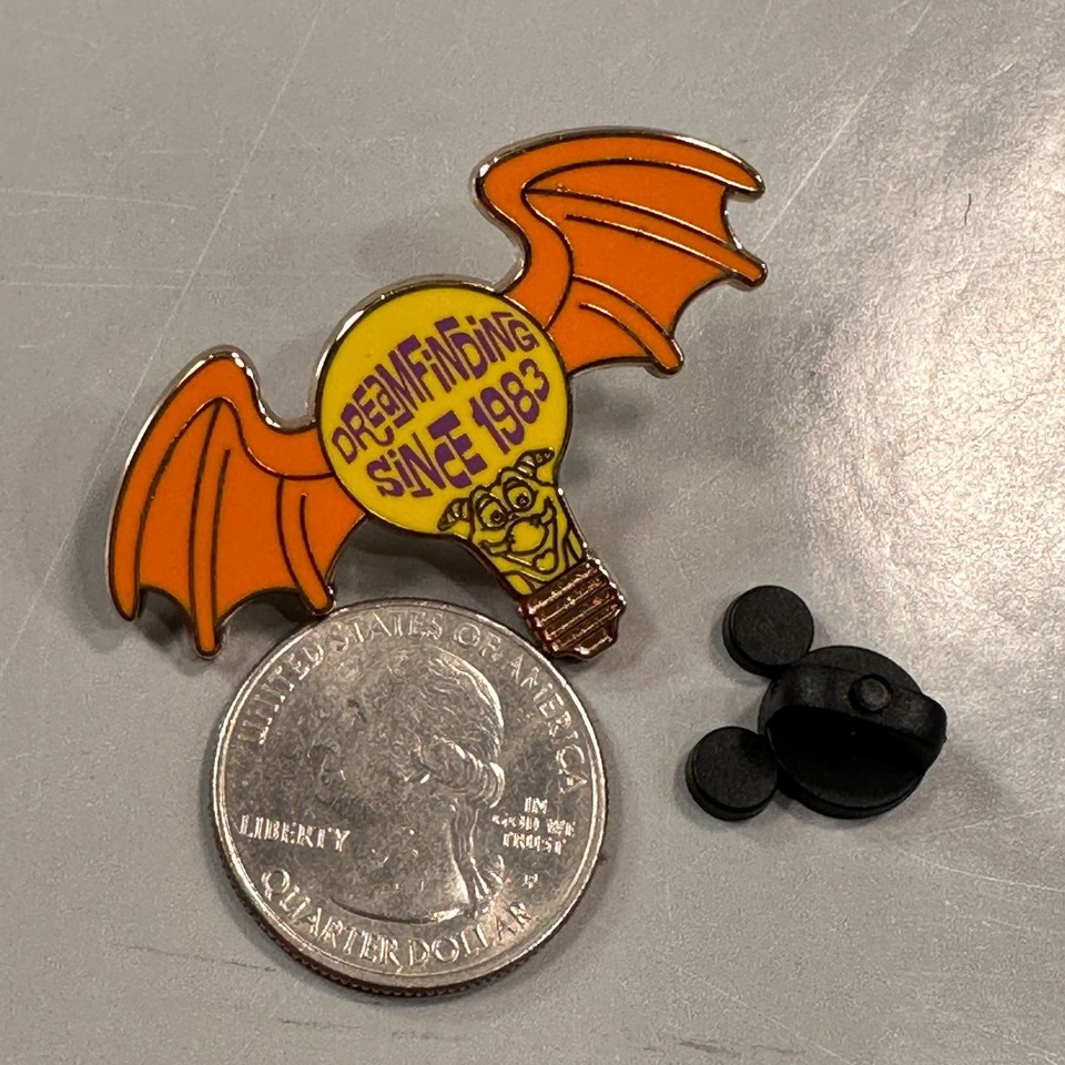 Disney Figment Dreamfinder 1983 Trading Pin Light Bulb Wings Lapel Pin ...