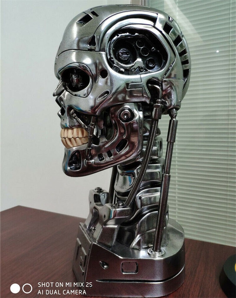 Terminator T800 1/1 Bust Statue T2 Head Sculptures Resin Model ...