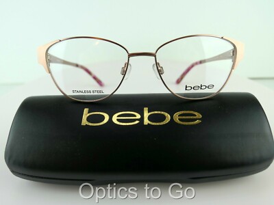 BEBE BB 5159 (770) Rose Gold 51-16-135 STAINLESS STEEL LADIES Eyeglass ...