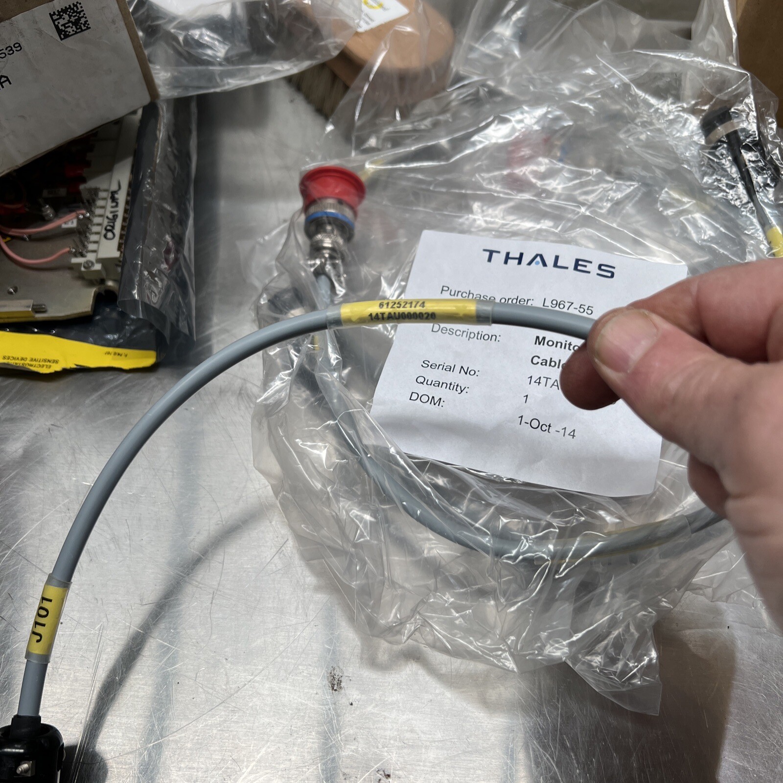 military thales monitor power cable nsn 6150-66-161-0539 p/n 61252174 ...