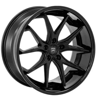 22 inch 22x10 Lexani R12 Gloss Black wheels rims 5x112 +38 | eBay