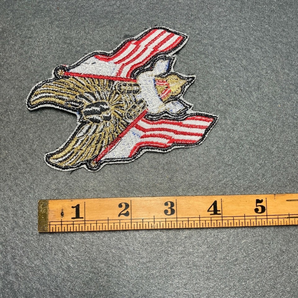 USA United States Of America Flag Eagle Patch American Crossed Flags ...