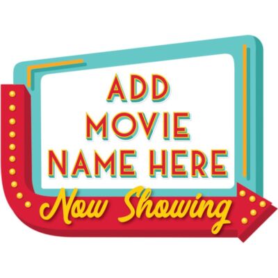 Movie Night Personalizable Easel Sign w/ Letter Stickers 14" x 10 1/2 ...