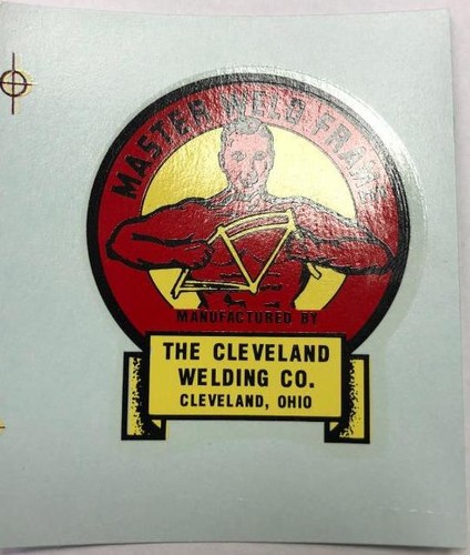vintage Cleveland Welding Co bicycle seat tube fender DECAL | eBay