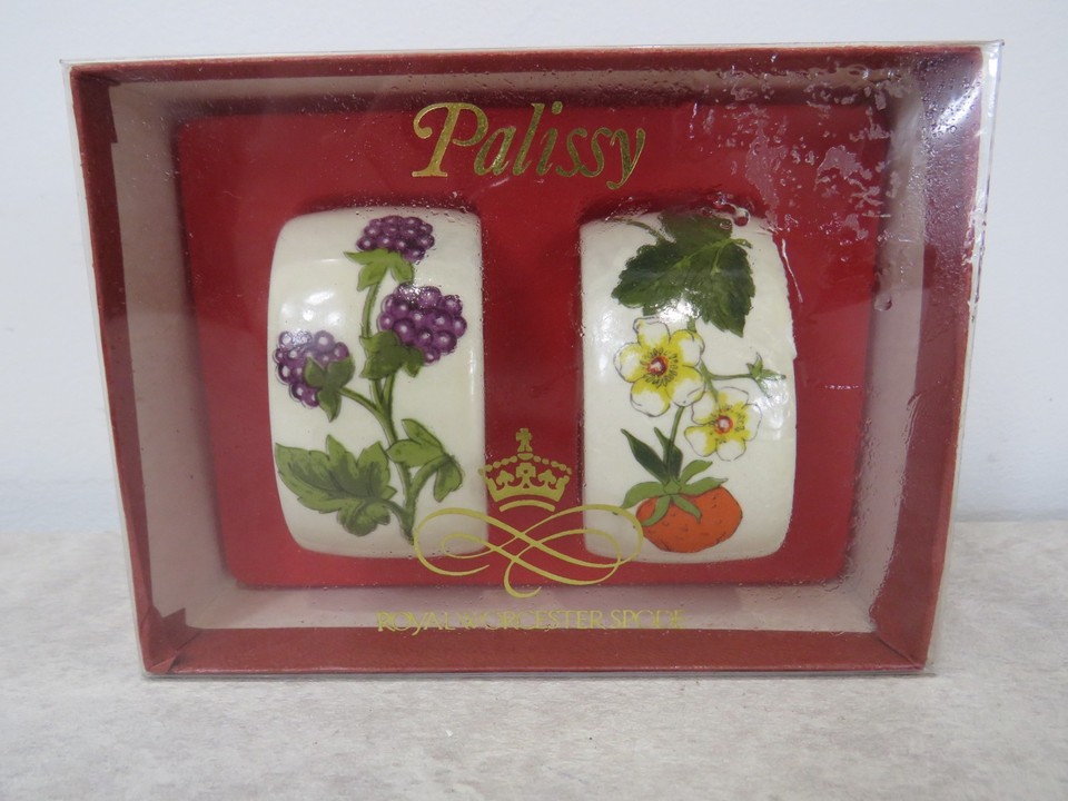 Royal Worcester Spode Palissy Napkin Rings and Egg Cups | eBay UK