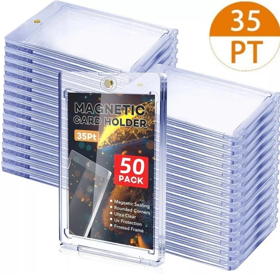 30~100X Magnetic Trading Sports Card Holders 35pt One-Touch Hard UV Protection | eBay