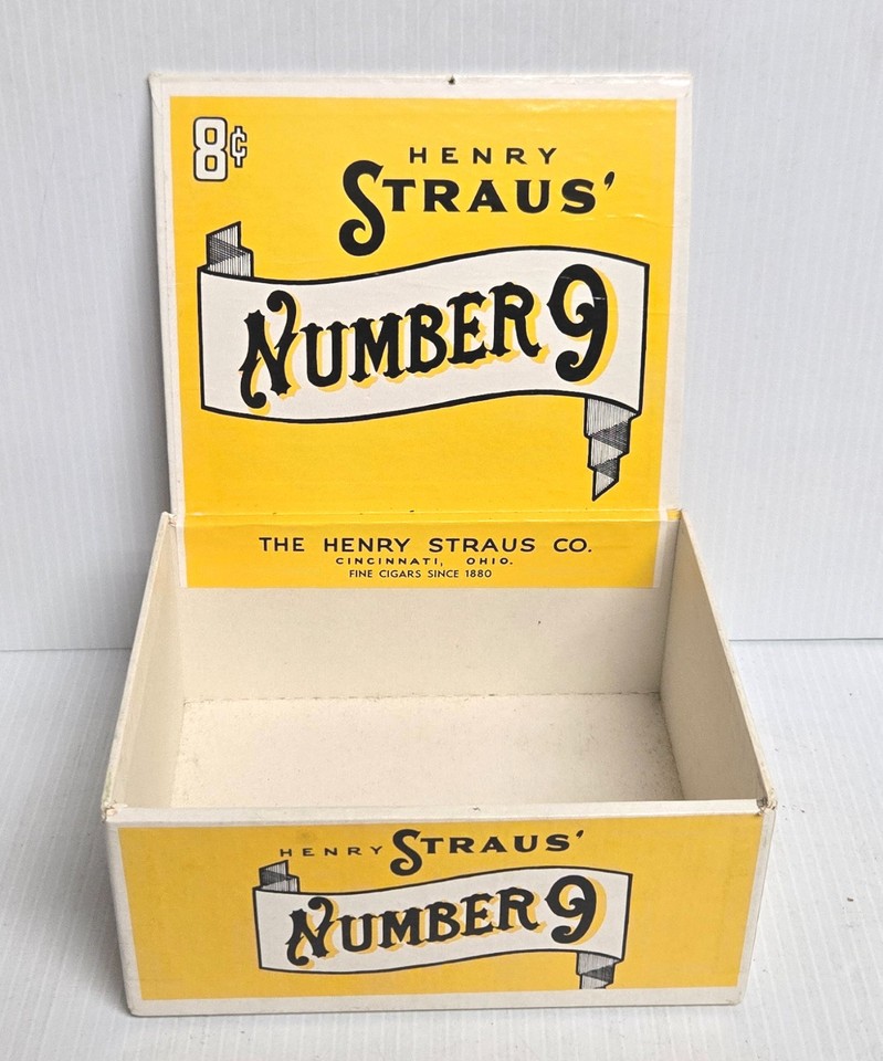 HENRY STRAUS' NUMBER 9 CIGAR BOX - CINCINNATI OHIO | eBay