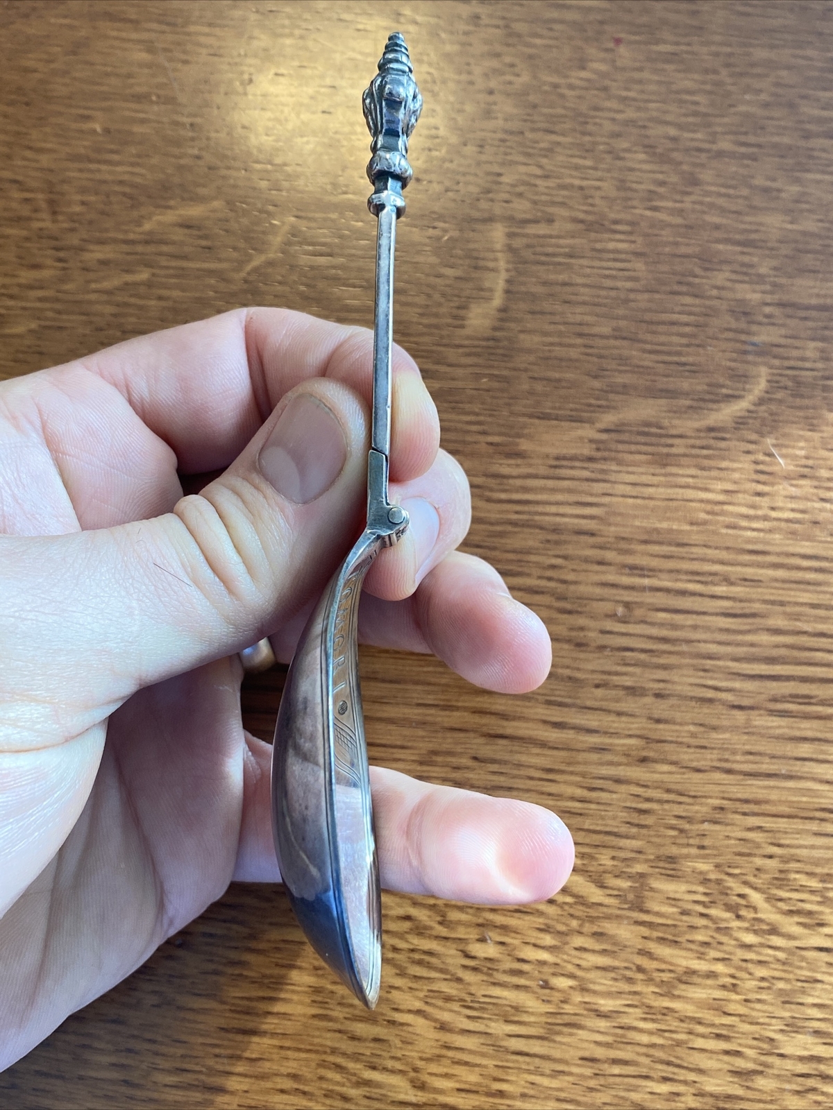 Rare Gorgeous Marius Hammer Norway Memento Mori Baptismal Spoon 830 ...