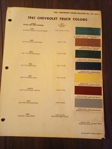 1968 Chrysler corporation color chart, Chrysler, Dodge, Plymouth ...