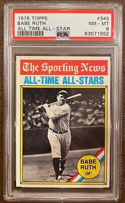 1976 Topps Babe Ruth All Time All-Star #345 PSA 8 | eBay