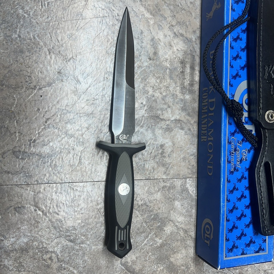 Colt CT9 Fixed Blade 6-inch DIAMOND COMMANDER knife dagger sheath box - LNIB | eBay