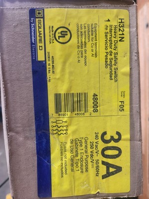 SQUARE D H321N SAFETY SWITCH 30 Amp | eBay